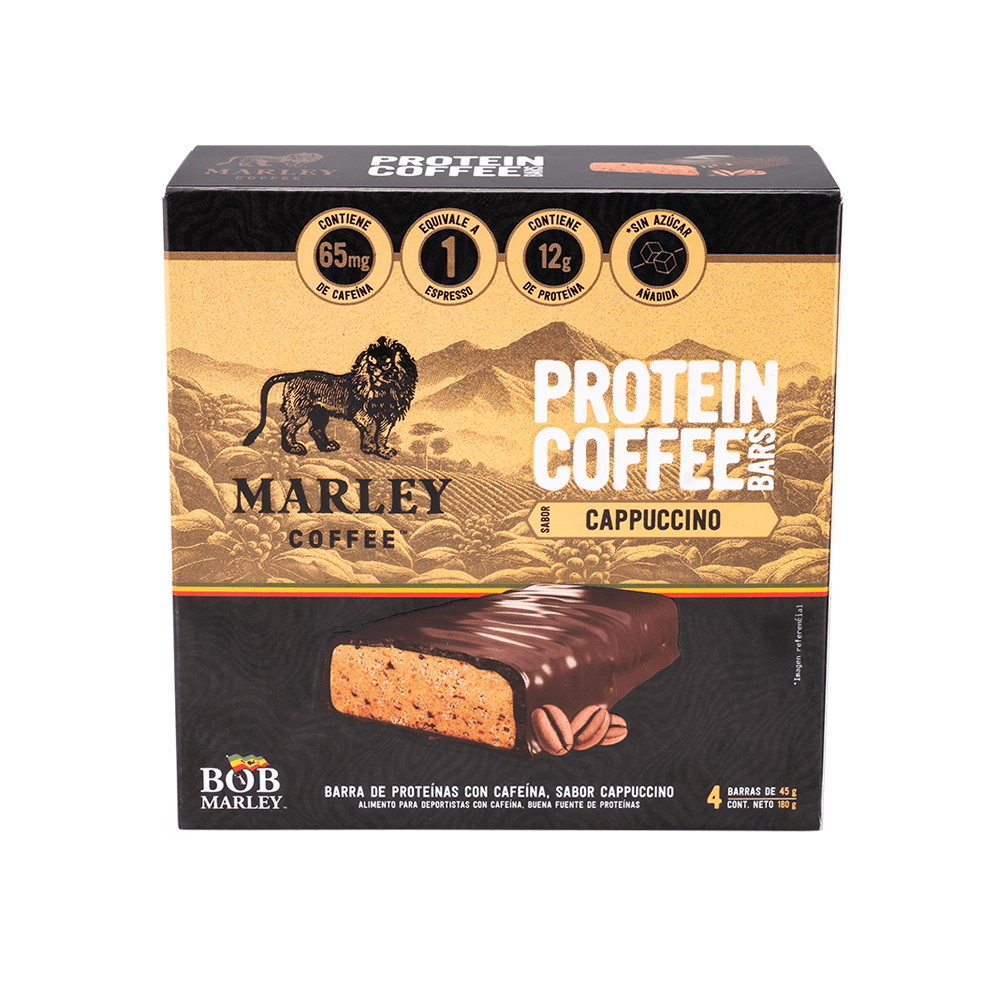 Barritas de café y proteína sabor capuccino 4 un I Marley Coffee